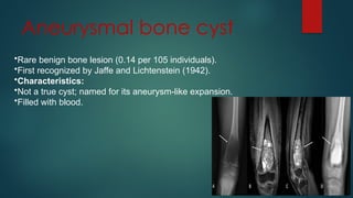 Bone tumors-fibrous dysplasia,simple bone cyst,aneurysmal bone cyst | PPTX