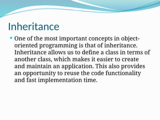 basic concepts of object oriented programming | PPT