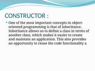 basic concepts of object oriented programming | PPT