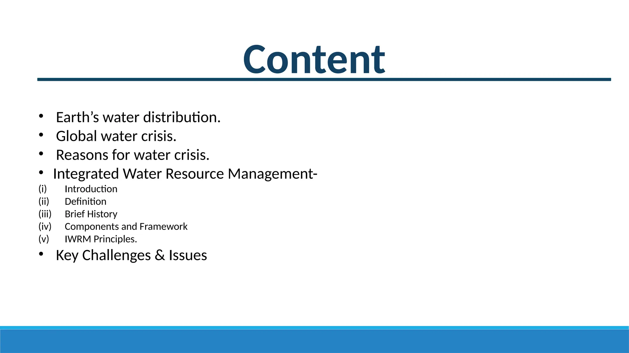 IWRM (Integrated Water Resource Management) | PPTX