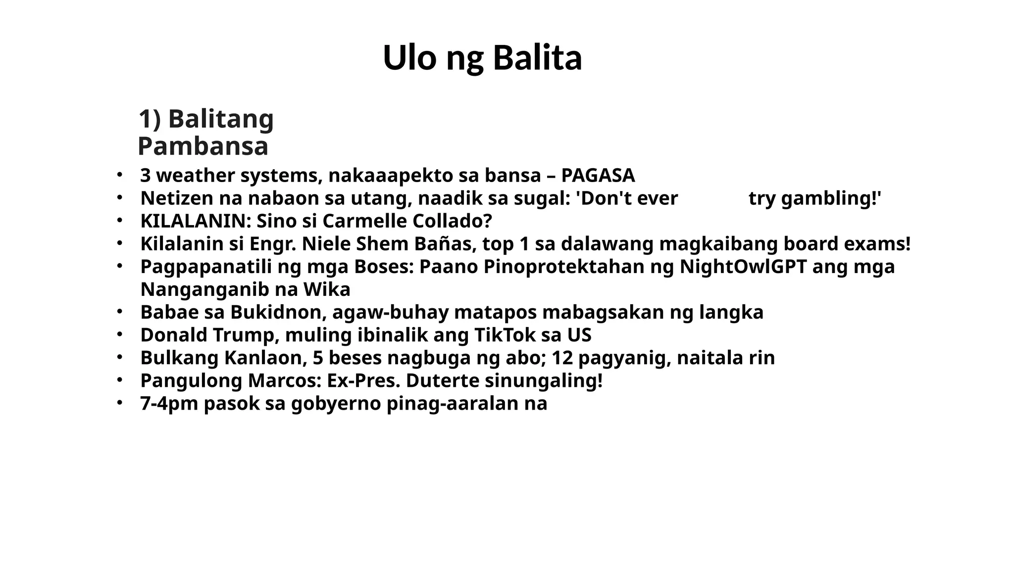 PAGSULAT NG BALITA_jOURNALISM fILIPINO CATEGORY | PPT