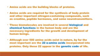 AMINO ACIDS ( types and forensic importance) | PPTX