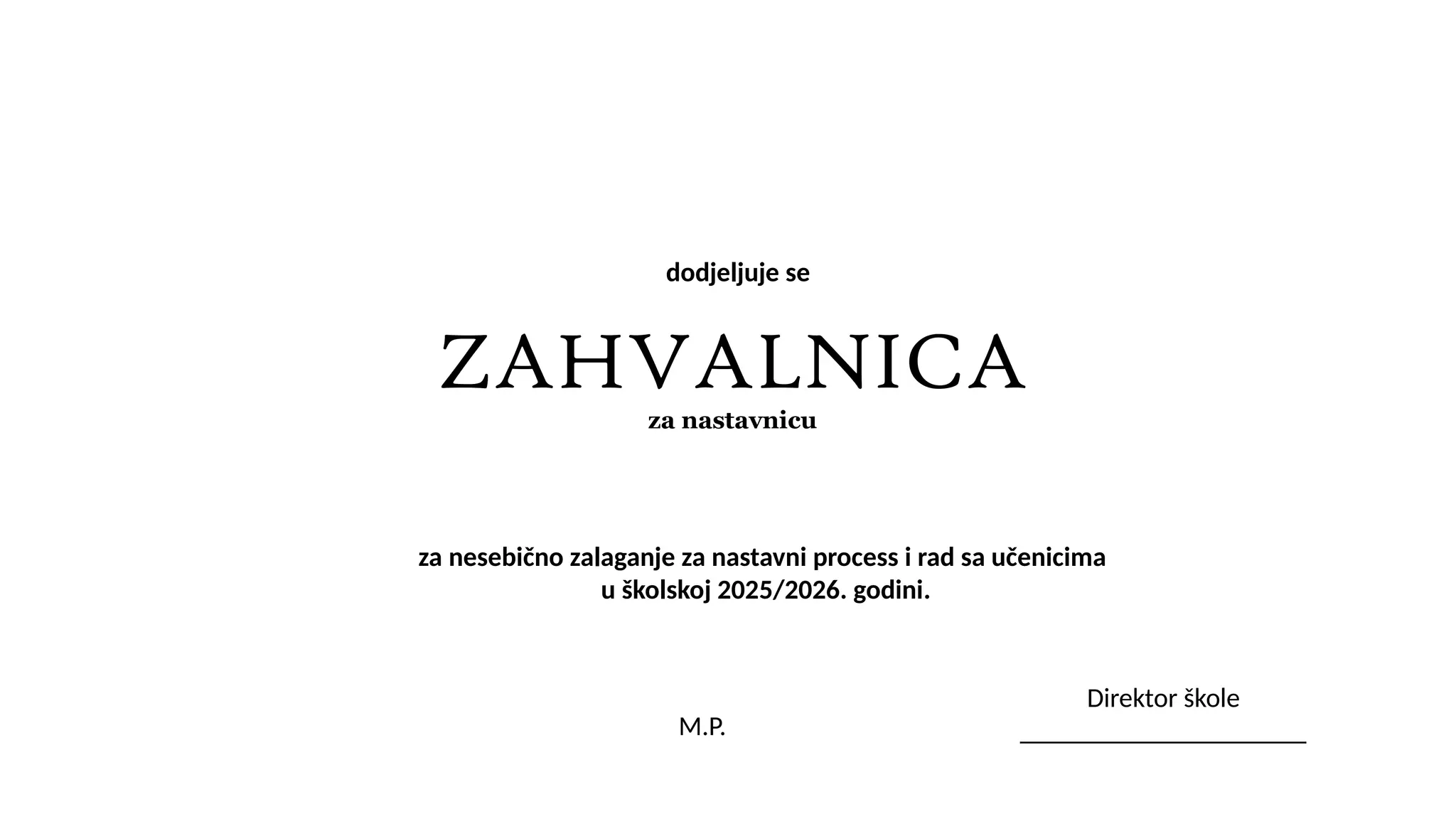 Zahvalnice za Dan škole_ 2025 2026 - za osoblje | PPTX