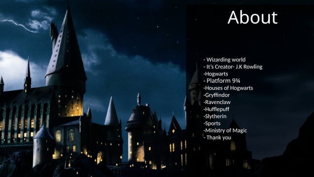 The Wizarding world of Harry Potter | PPT