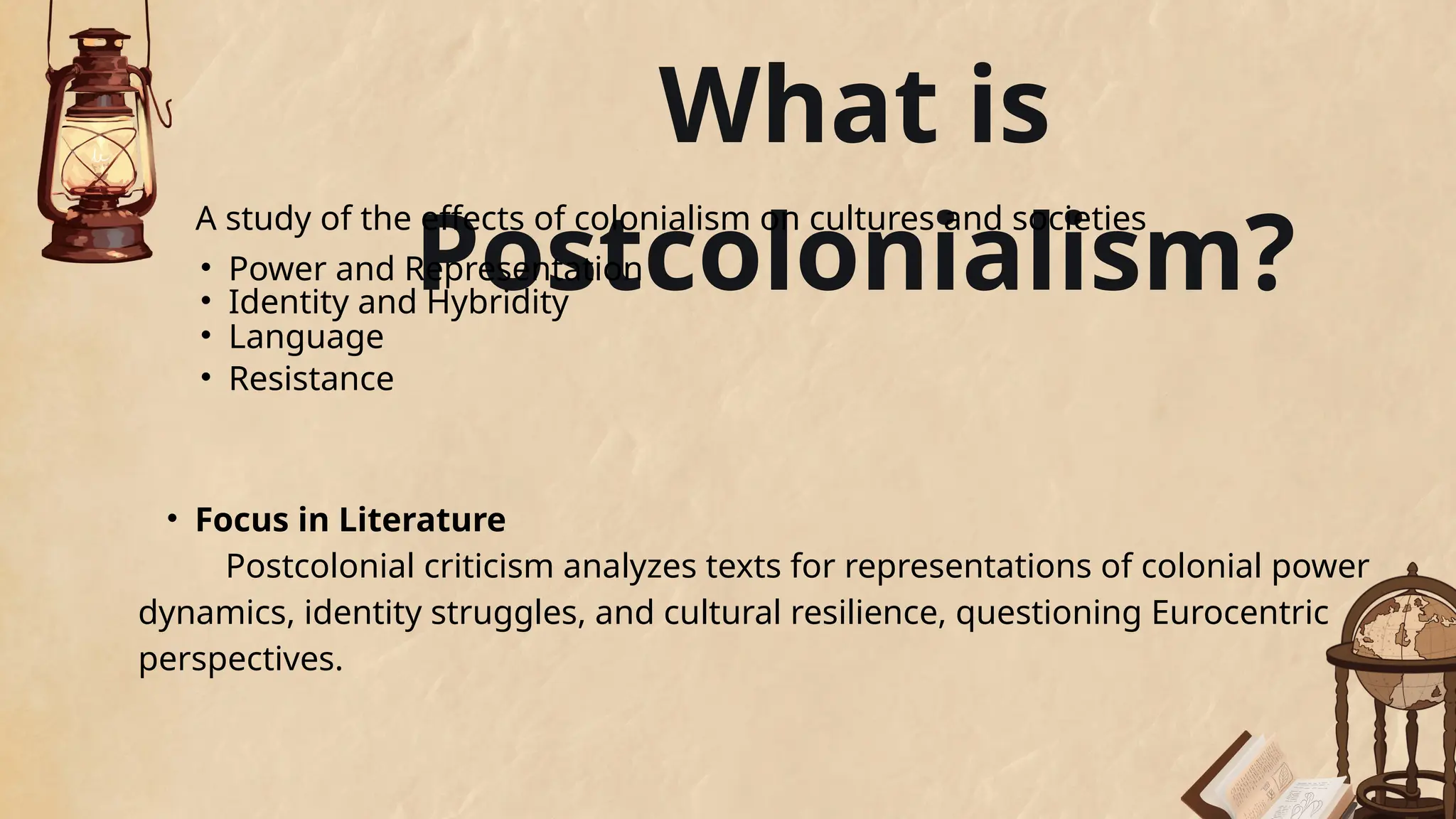 The Postcolonialism criticism presentation | PPTX
