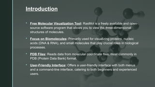 Presentation (1).pptx RasMol protein visualisation | PPTX