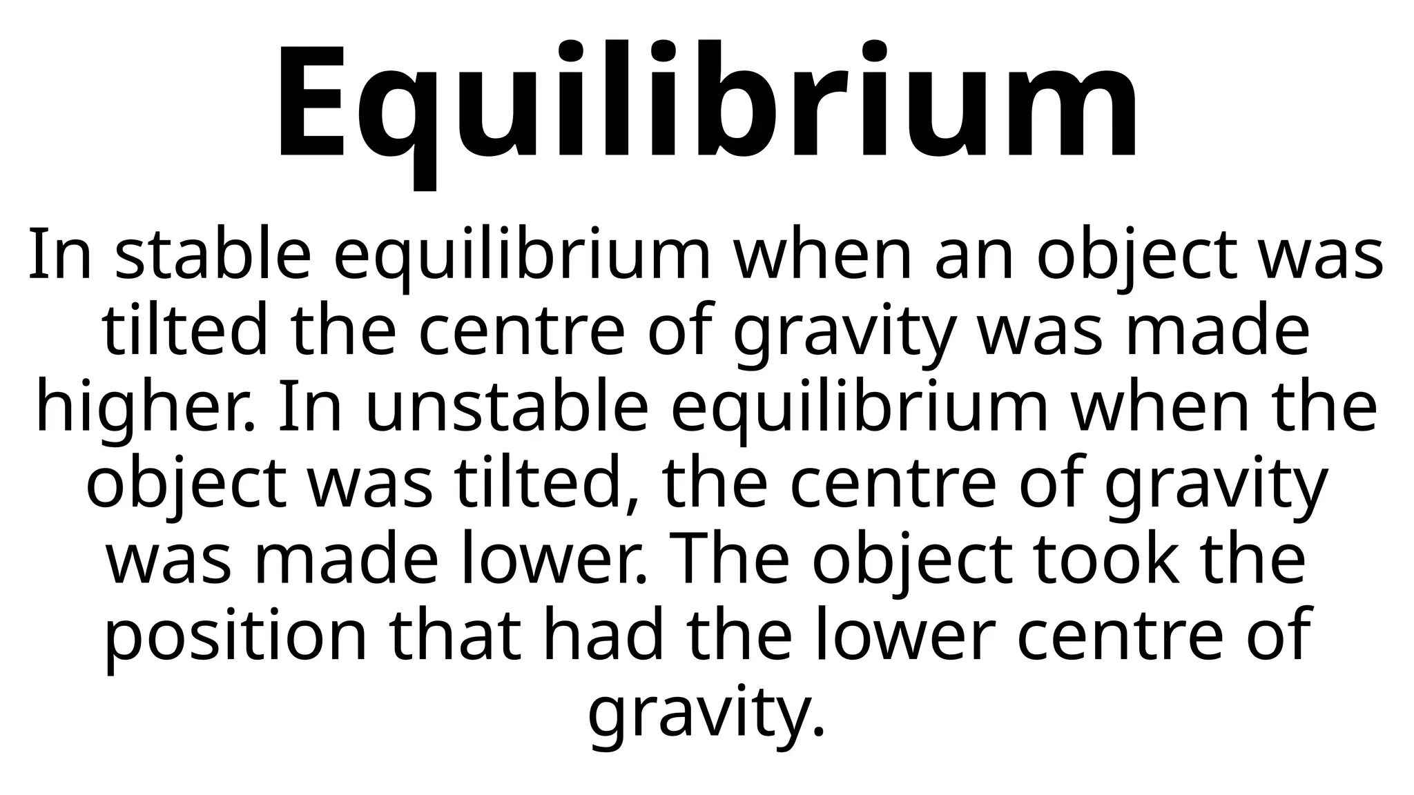 Introductory Presentation on Stable, Unstable and Neutral Equilibrium ...