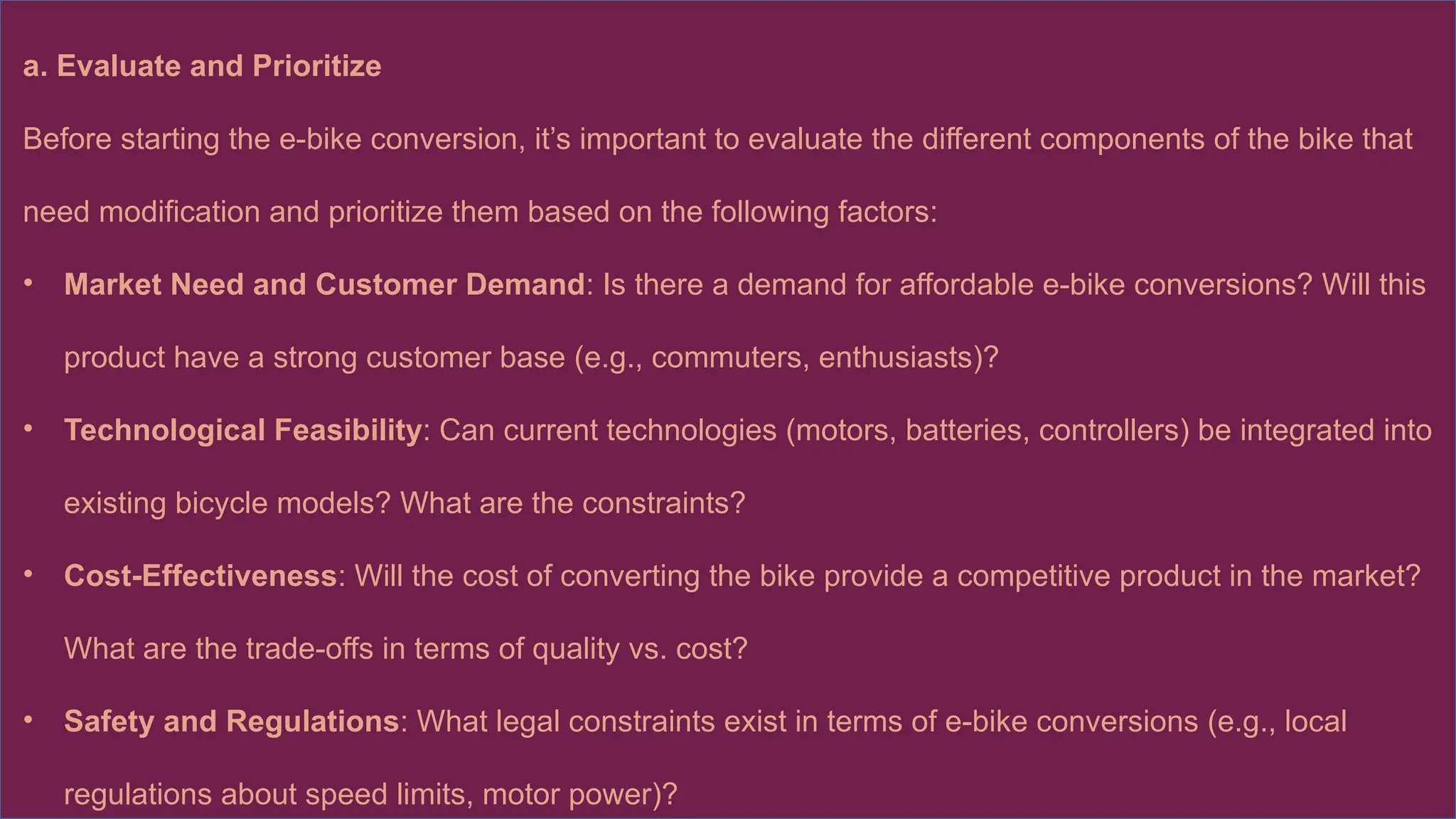 e bike presentation for mechatronics students | PPTX