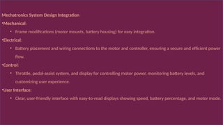 e bike presentation for mechatronics students | PPTX