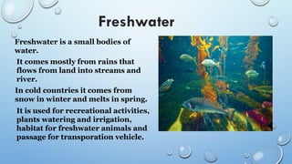 uses of water and its characteristic .pptx