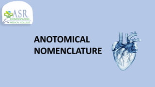 Anatomical nomenclature presentation (1). Pdf | PDF