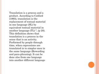 Definitions of translation studies in English | PPT