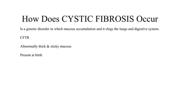 People with CF Signs & Symptoms of Cystic Fibrosis | PPT