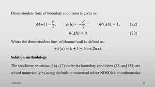 Impact of Curvature Dependent Channel Walls on Peristaltic Flow of Newtonian Fluid through a ...