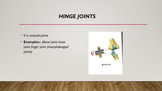 Presentation of joints in exercise therapy | PPTX