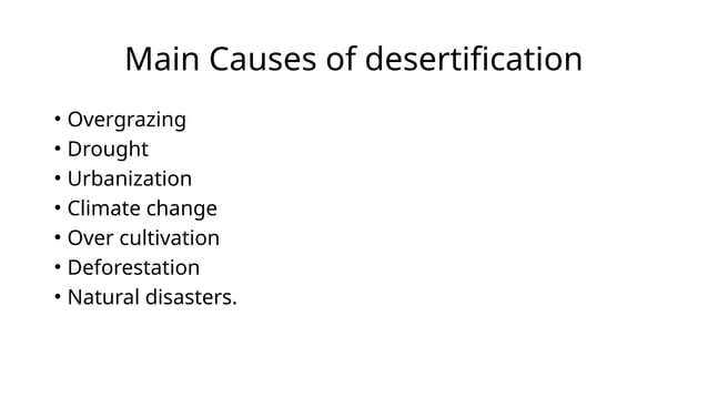 Presentation on desertification BSC Geology | PPT
