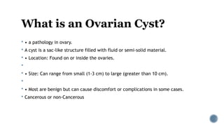 Presentation1 ovarian cysts. for fourth pptx | PPT