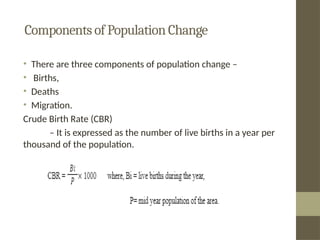 population components Growth Migration Geography | PPT