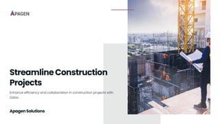 Streamline Construction Projects with Odoo Project Management | PPTX