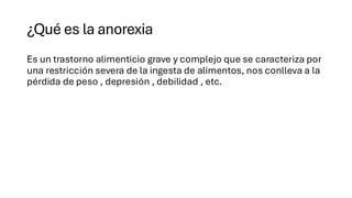 La anorexia -definicion , causas y tratamiento | PDF