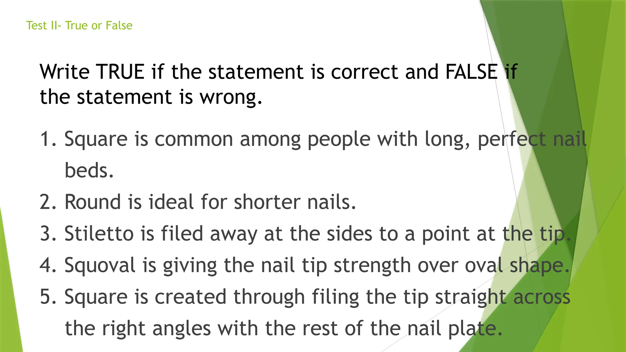 basic nail shapes powerpoint presentation | PPTX