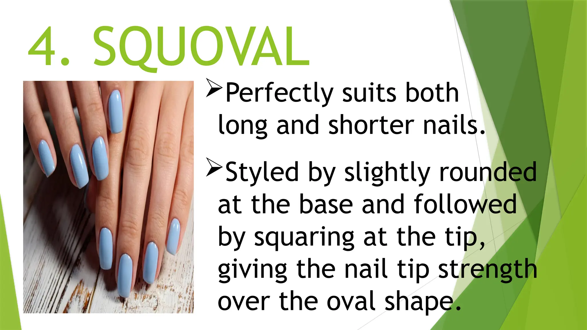 basic nail shapes powerpoint presentation | PPTX