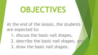 basic nail shapes powerpoint presentation | PPTX