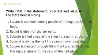 basic nail shapes powerpoint presentation | PPTX