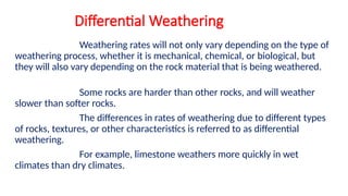 Weathering- Definition, Types of weathering. | PPTX