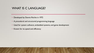 introduction to c programming(basic of the c laanguage).pptx