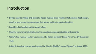 Nuclear reactors their types and India,s 3 stage nuclear programme | PPTX