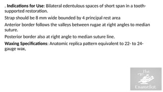 Maxillary major connector (removable partial denture ) | PPTX