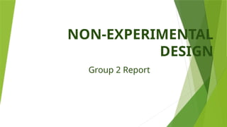 non experimental design research report for senior high school students ...