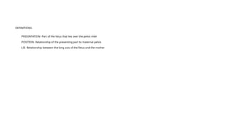 Presentation1.pptx normal and abnormal positions | PPTX