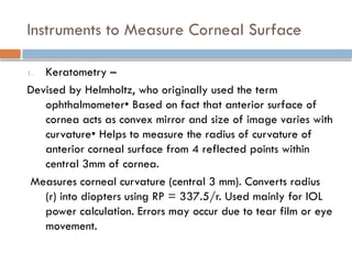 Topography and tomography in ophthalmology | PPTX