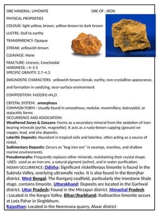 Comprehensive Overview of Iron and Copper Ore Minerals: Properties ...