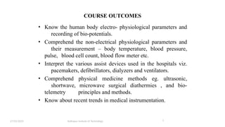 Human body electro- physiological parameters and recording of bio ...