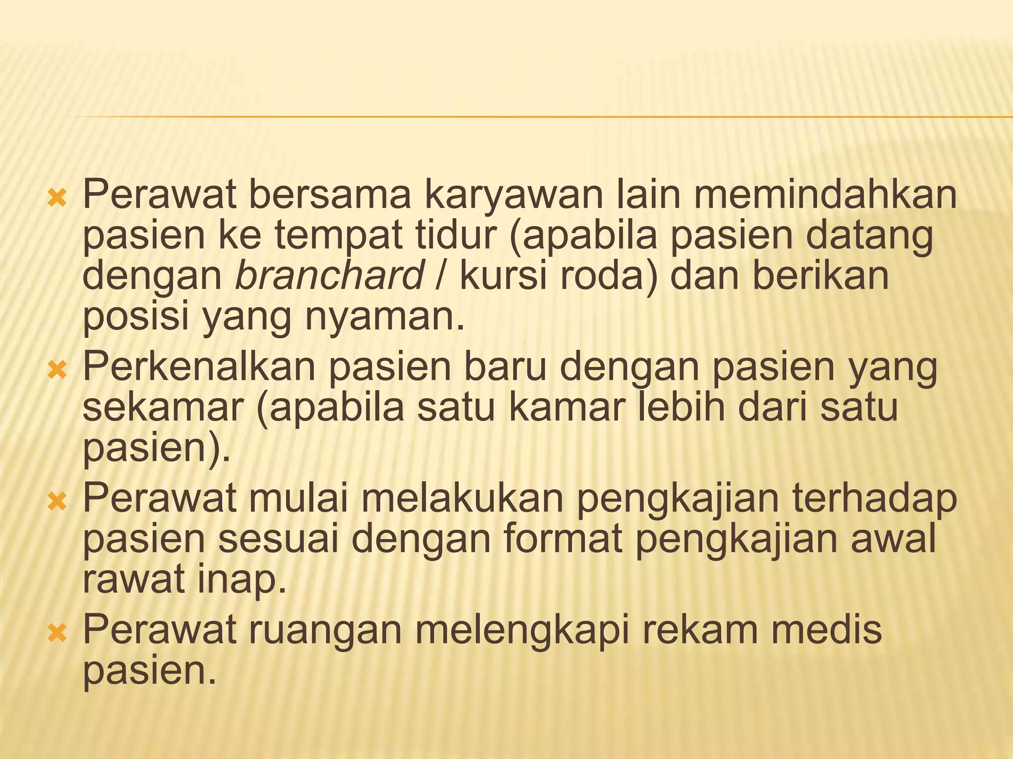 Standar Prosedur Operasional Penerimaan Pasien Baru di Ruang Rawat Inap ...