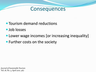 Climate change-induced economic impacts on tourism destinations: | PPTX