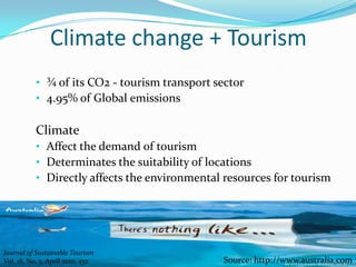 Climate change-induced economic impacts on tourism destinations: | PPTX