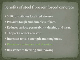 Fibre Reinforced concrete | PPTX