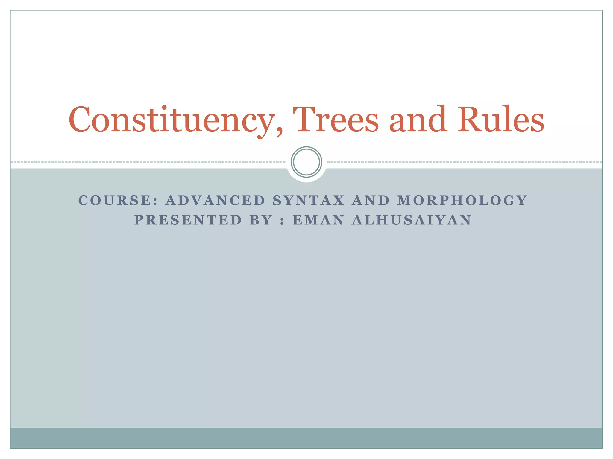 Constituency Trees And Rules Pdf Programming Languages Computing