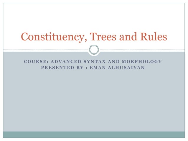 Constituency, Trees and Rules | PDF | Programming Languages | Computing