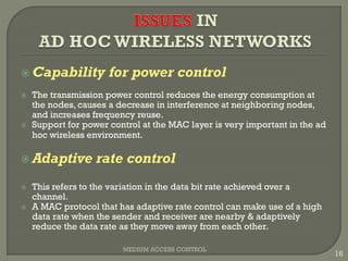 Design Issues In Adhoc Wireless MAC Protocol | PDF | Computer Networking | Computing
