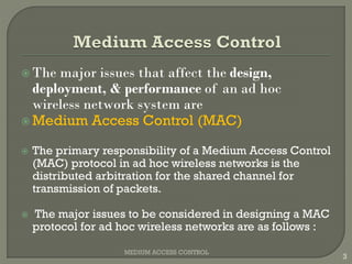 Design Issues In Adhoc Wireless MAC Protocol | PDF | Computer ...