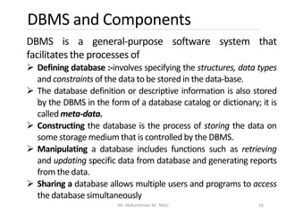 Chapter 01 Fundamental of Database Management System (DBMS) | PDF