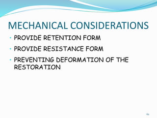 principles of tooth preparations | PPTX