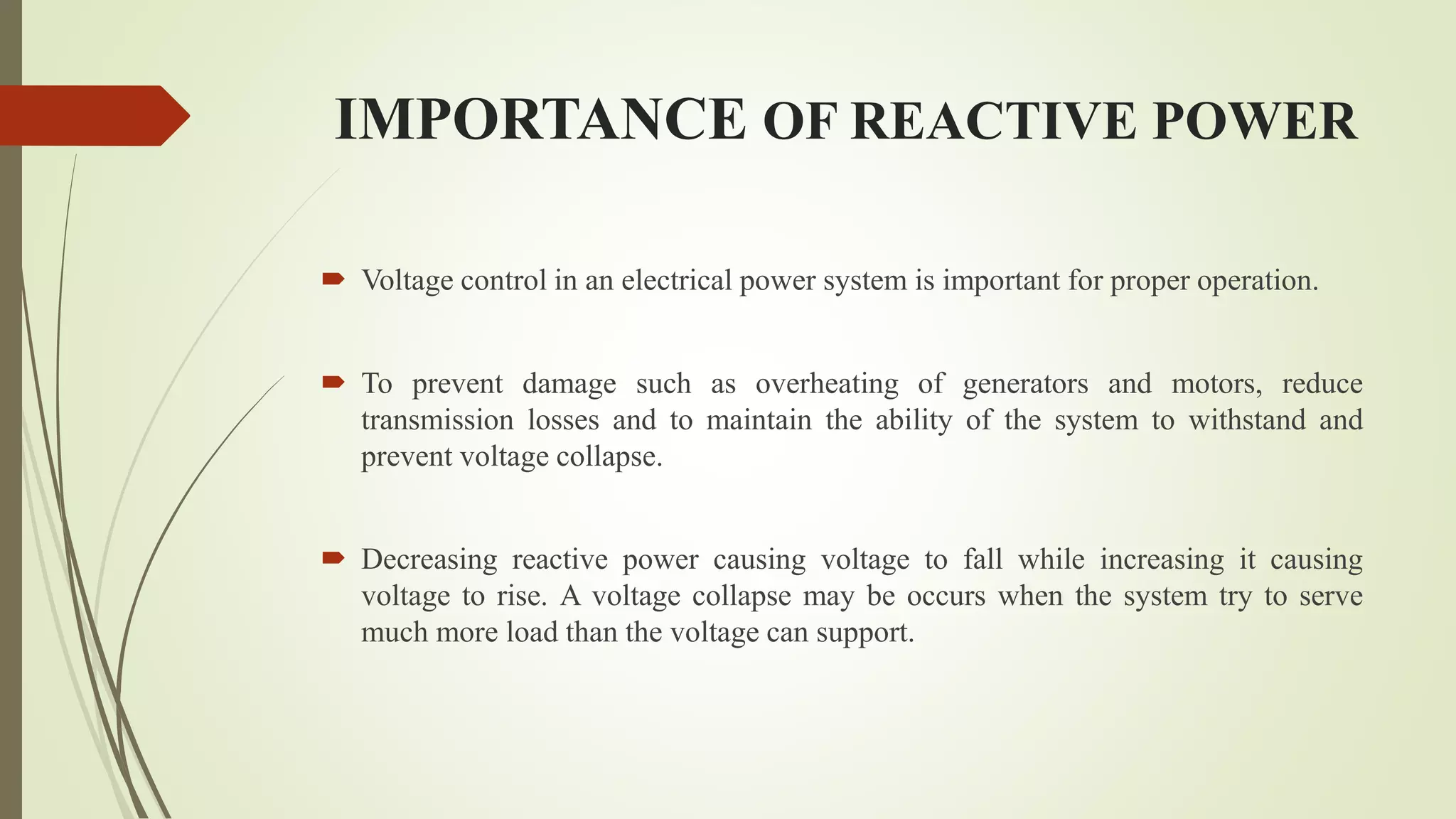 Importance of reactive power in determining the cost of power system in ...