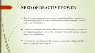 Importance of reactive power in determining the cost of power system in ...