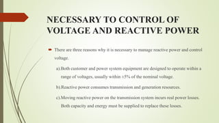 Importance of reactive power in determining the cost of power system in ...